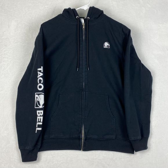 Taco Bell | Sweaters | Taco Bell Full Zip Sweater Adult Medium Black ...